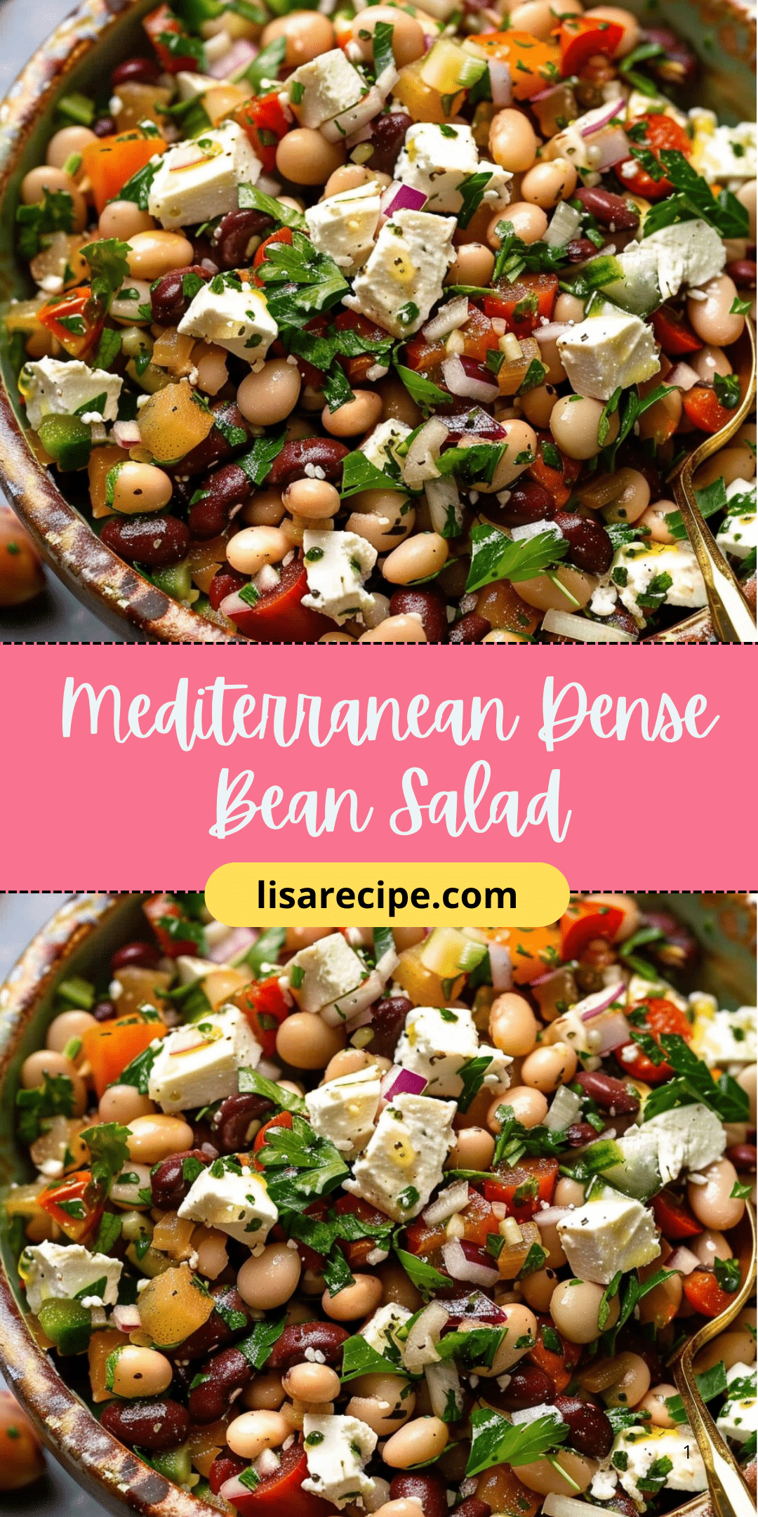 Mediterranean Dense Bean Salad - Lisa Recipe