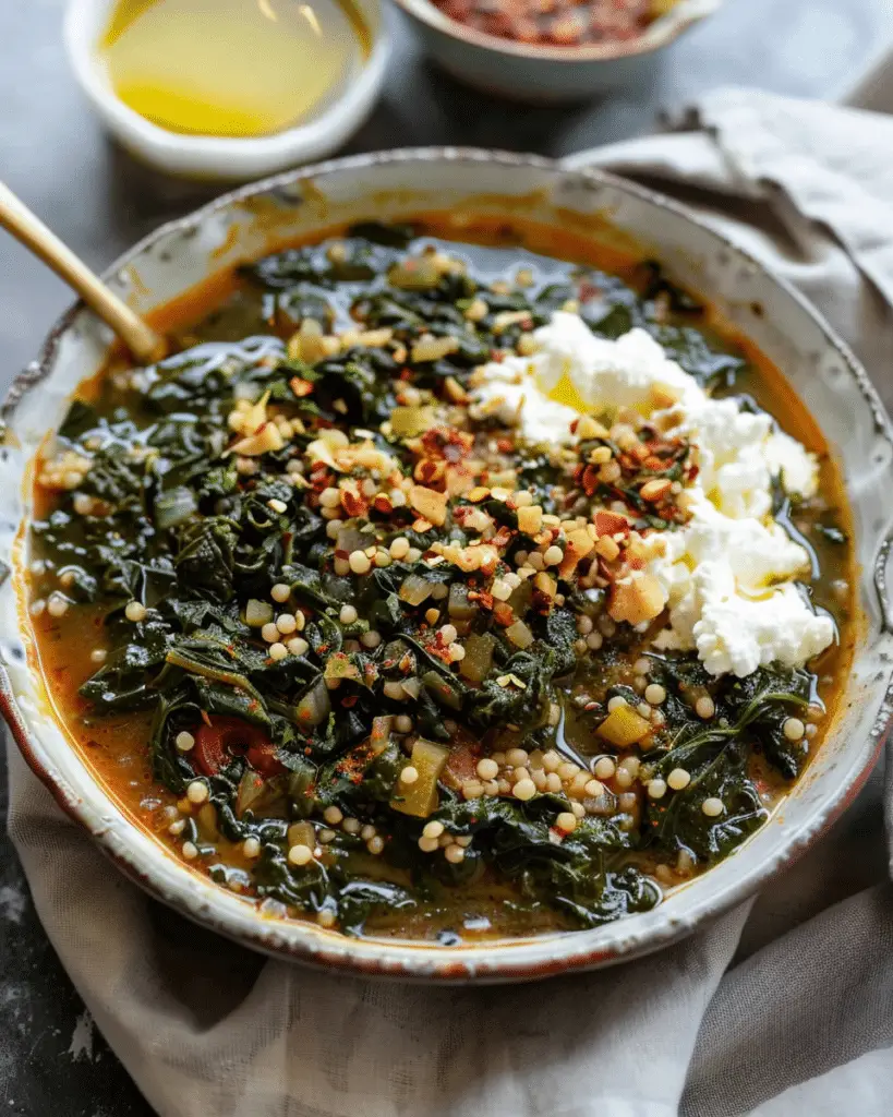 Lebanese Spinach Stew - Lisa Recipe