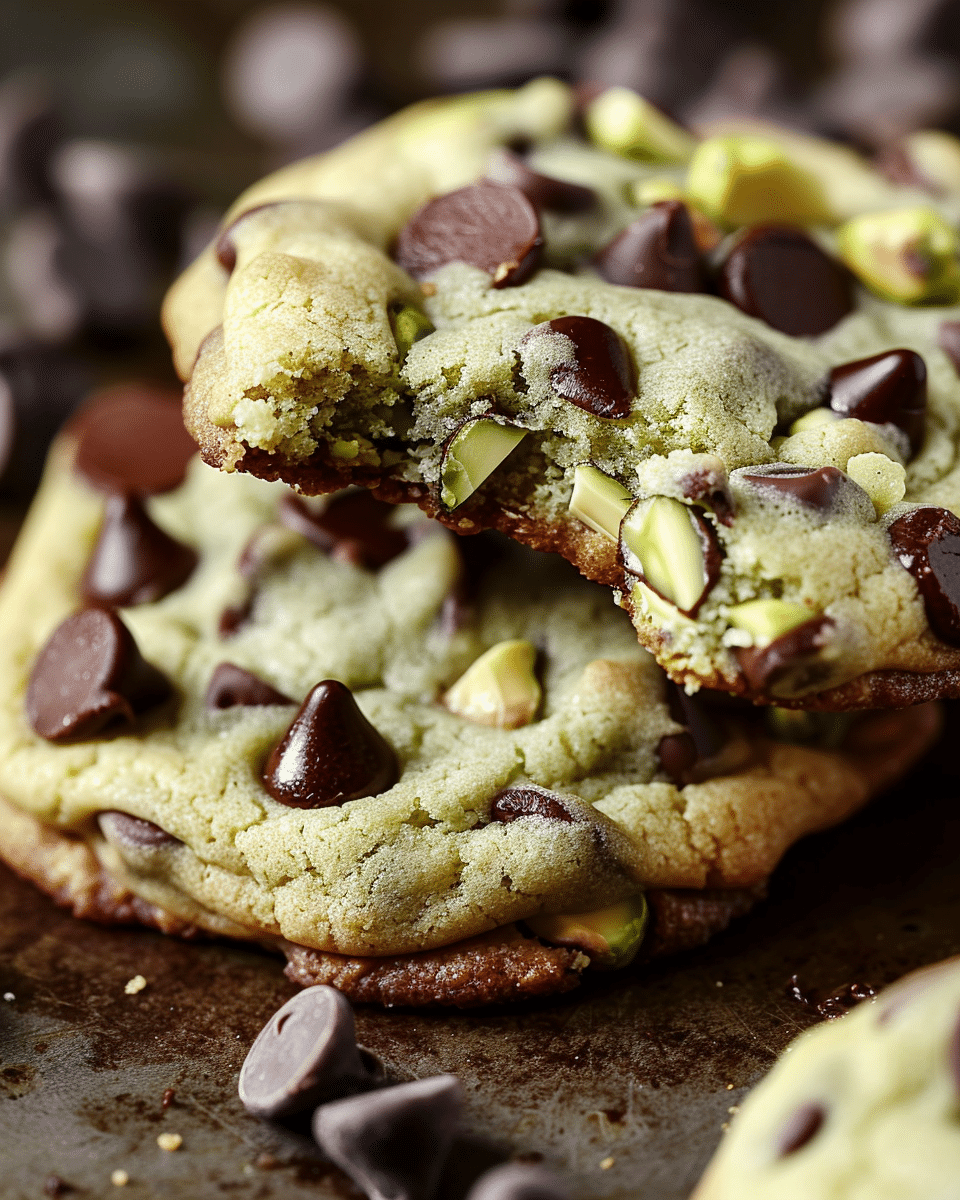 Pistachio Cream Chocolate Chip Cookies - Lisa Recipe