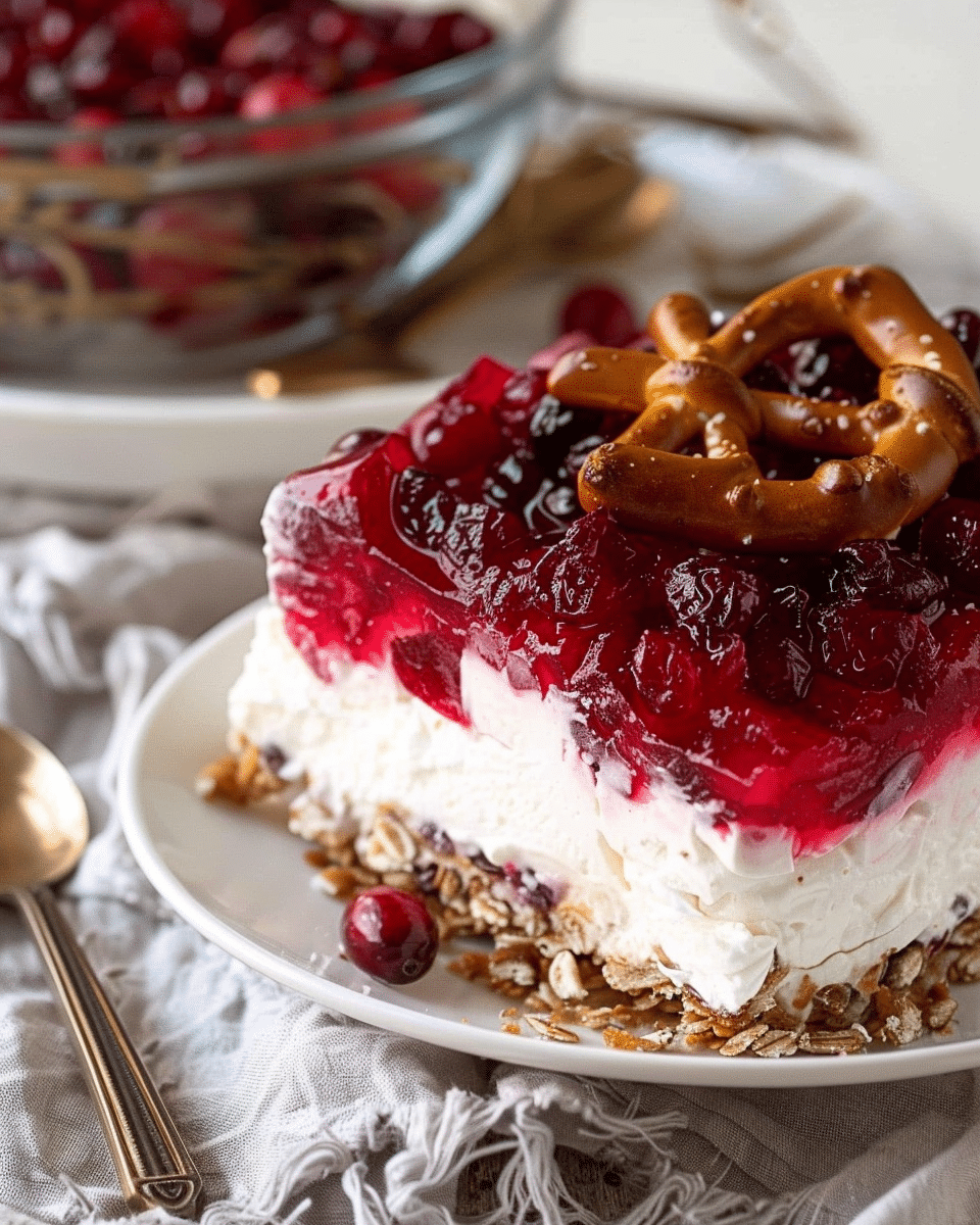 Cranberry Pretzel Salad - Lisa Recipe