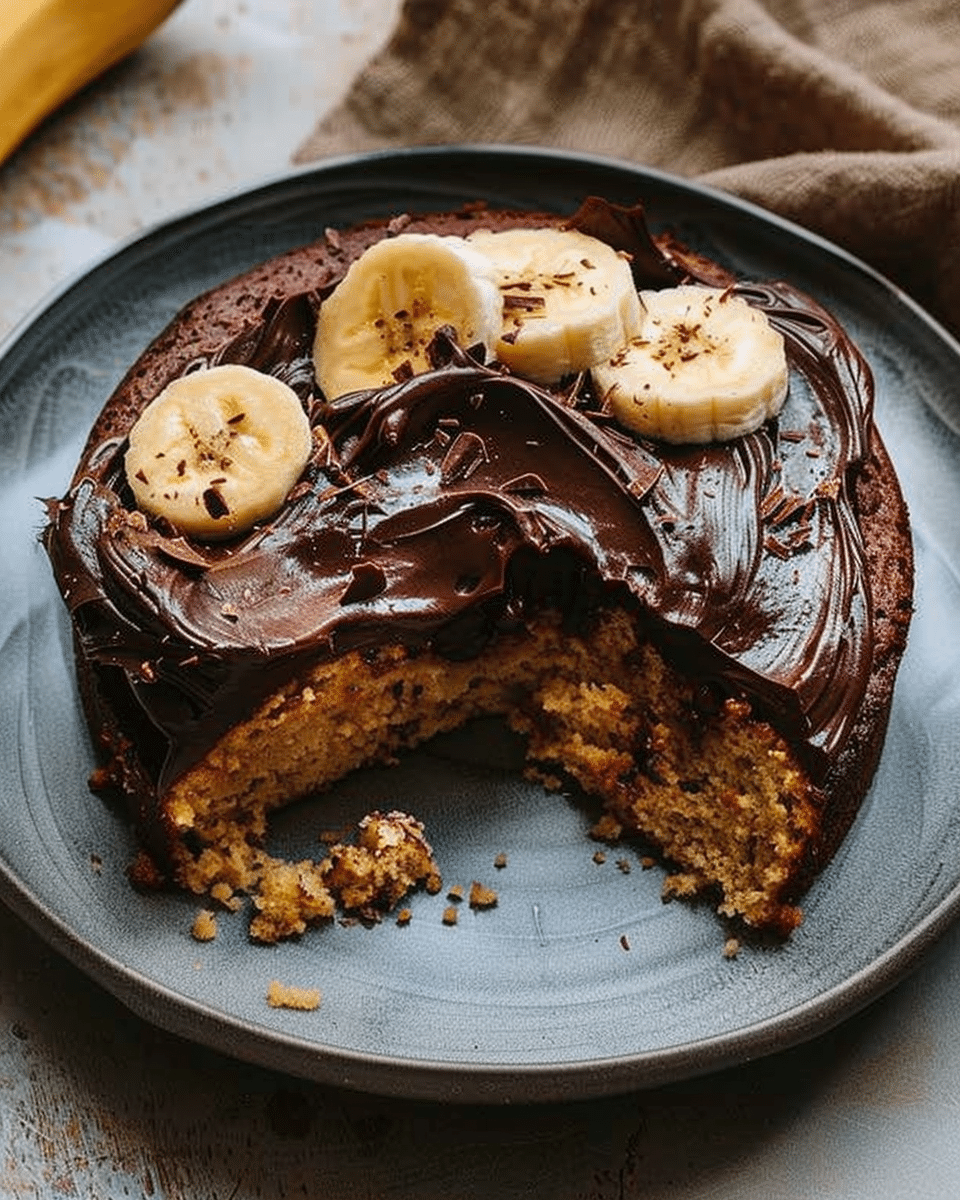 Banana Cake with Chocolate Icing - Lisa Recipe