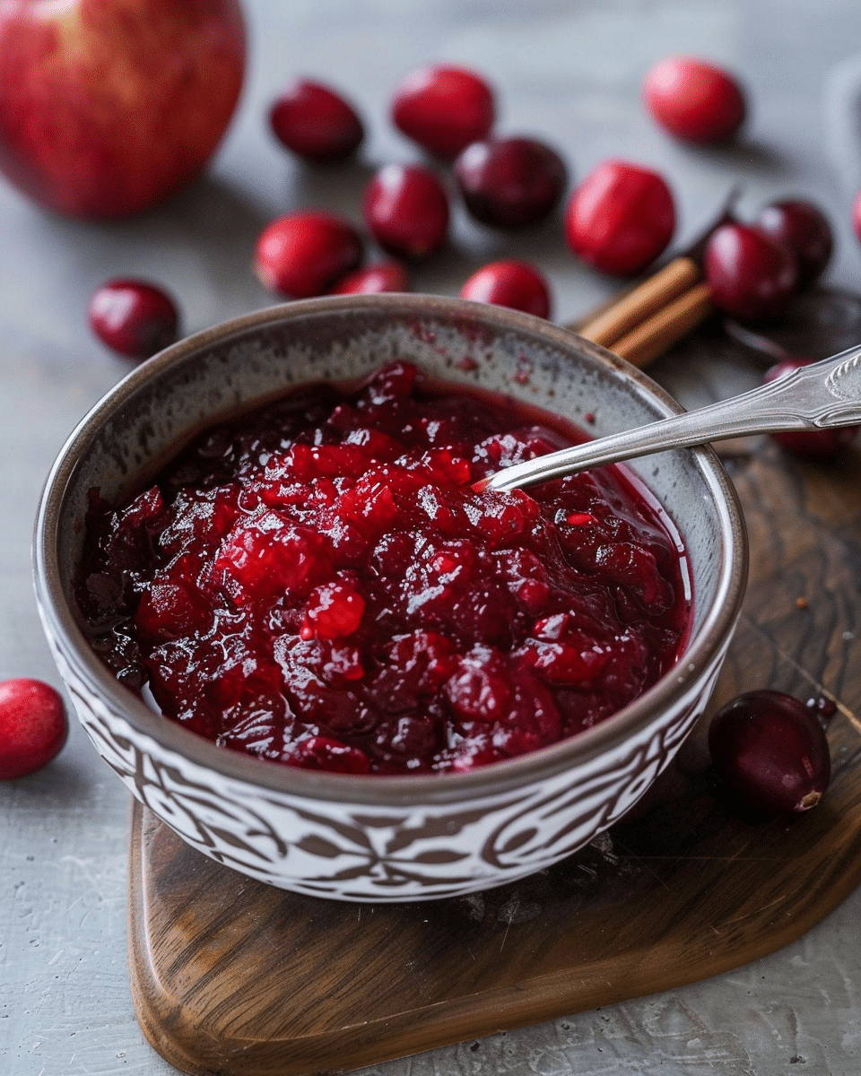 Apple Cranberry Chutney - Lisa Recipe